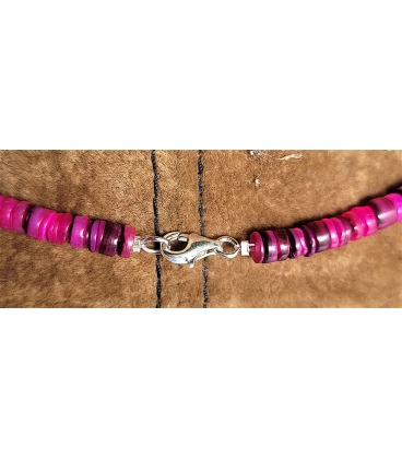 collier perles heishi rose coquillage femme mixte bijoux amérindien ...