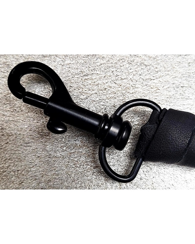 Lacet portefeuille ou porte clé en cuir noir