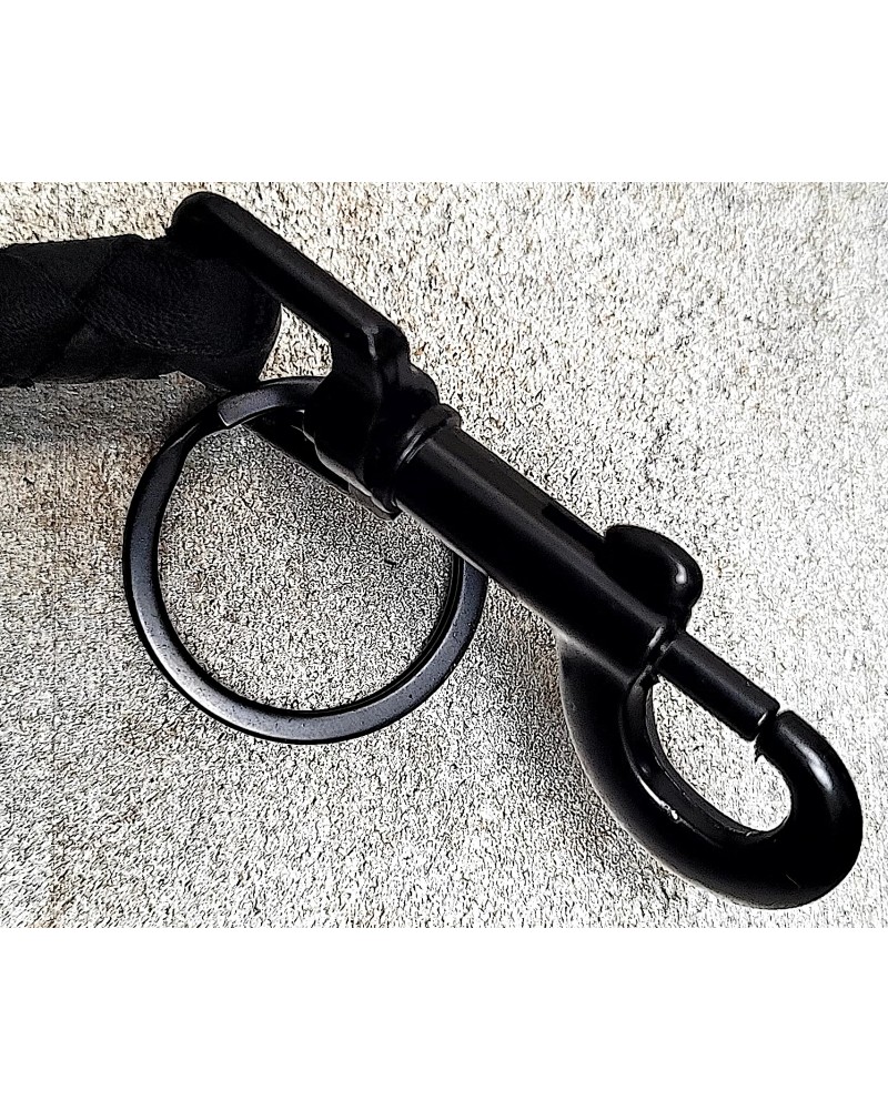 Lacet portefeuille ou porte clé en cuir noir