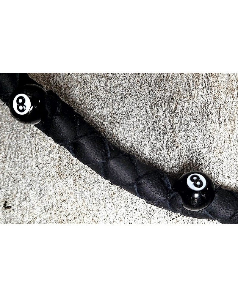 Lacet portefeuille ou porte clé en cuir noir